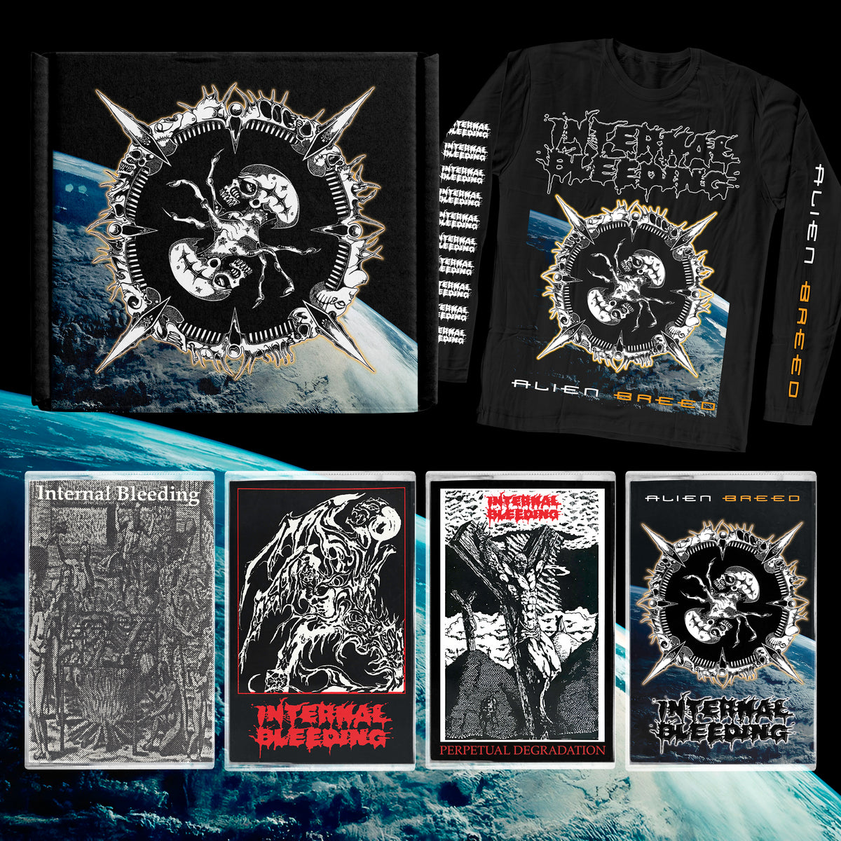 Internal Bleeding - Alien Breed Boxset / Longsleeve Shirt – Dissonant Tapes